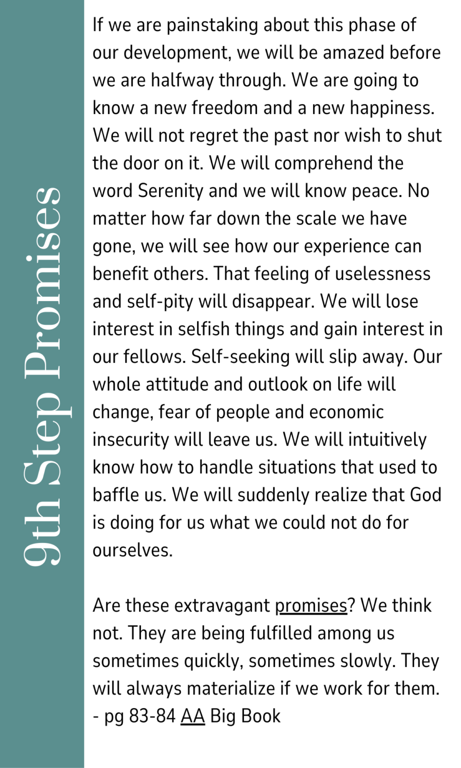 What are the 9th Step Promises of AA? (Sober Speak) | Sober Speak